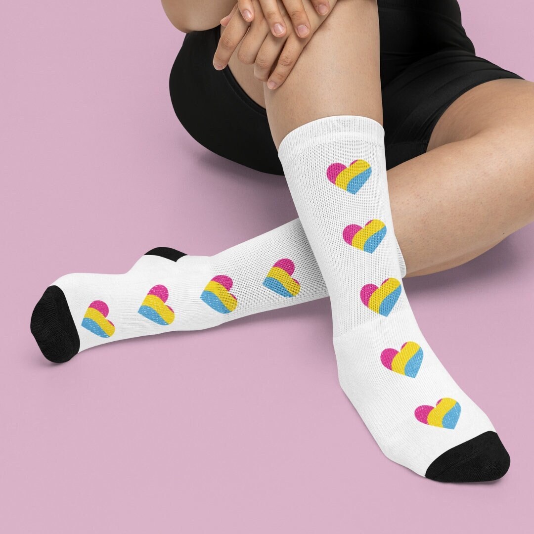 Pan Pride Flag Socks Pansexual Socks Subtle Pan Pride Pride Outfit Pride Merch Pansexual