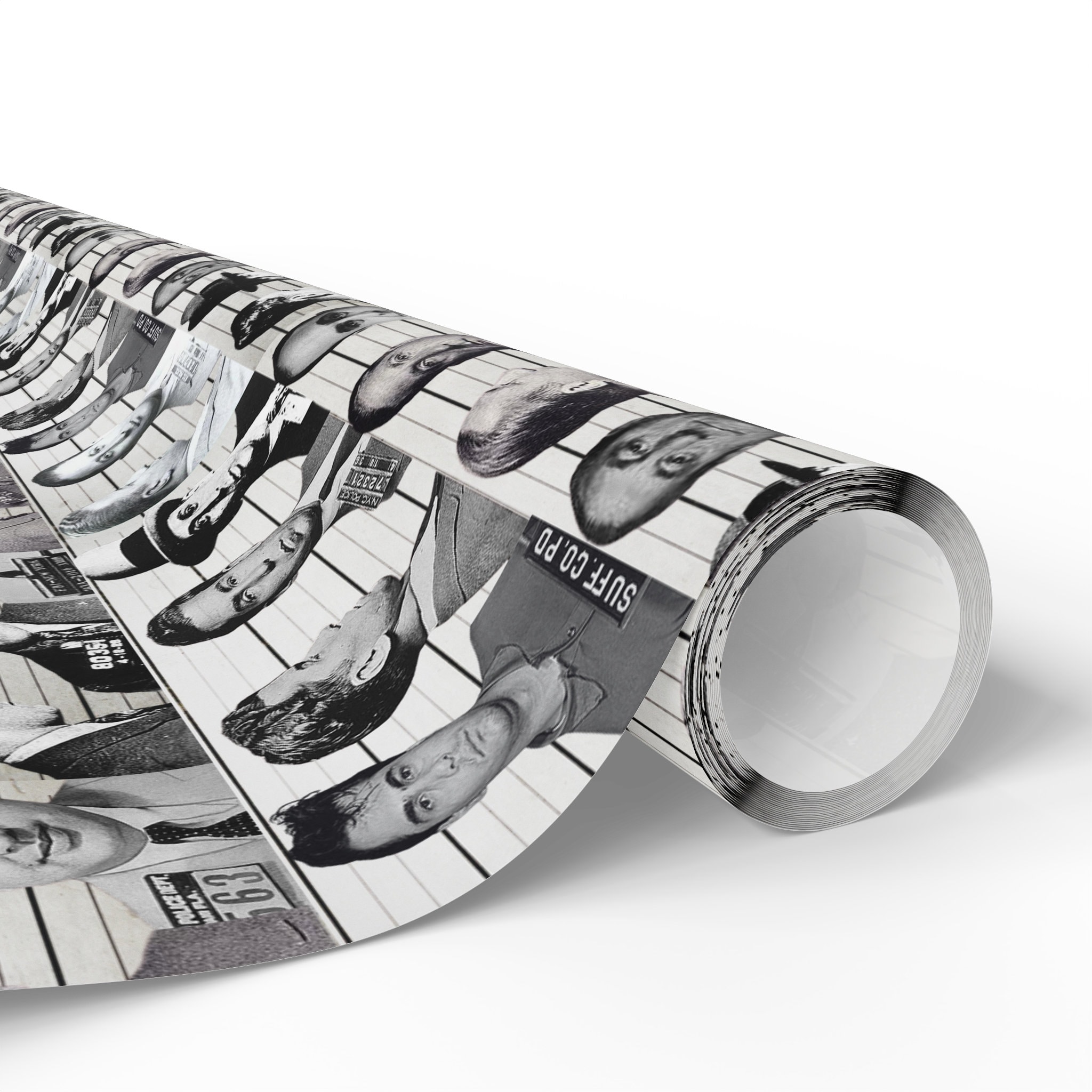 Mafia Mobster Mugshot Wrapping Paper, Vintage Mob Mafia Decor, Mob Boss ...