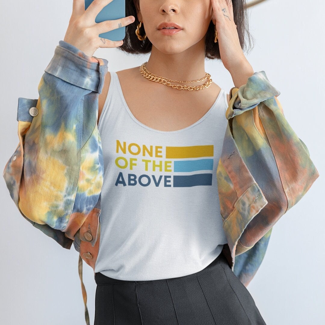 Aroace None of the Above Tank Top, Aroace Shirt, Aromantic Asexual ...