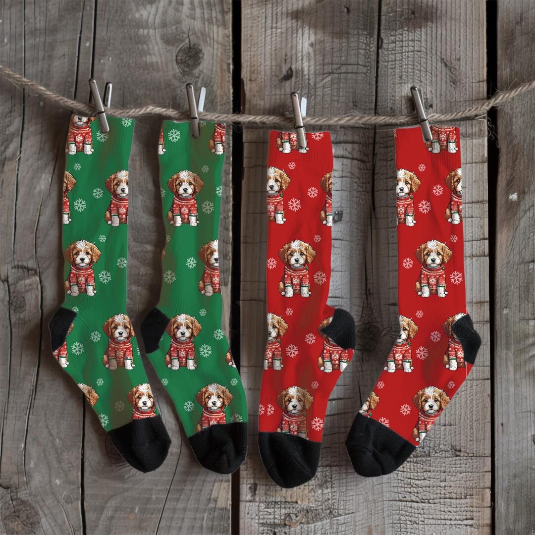 Cavapoo Christmas Socks, Cavapoo Mom Gift, Cavapoo Dad Gift, Xmas Socks ...