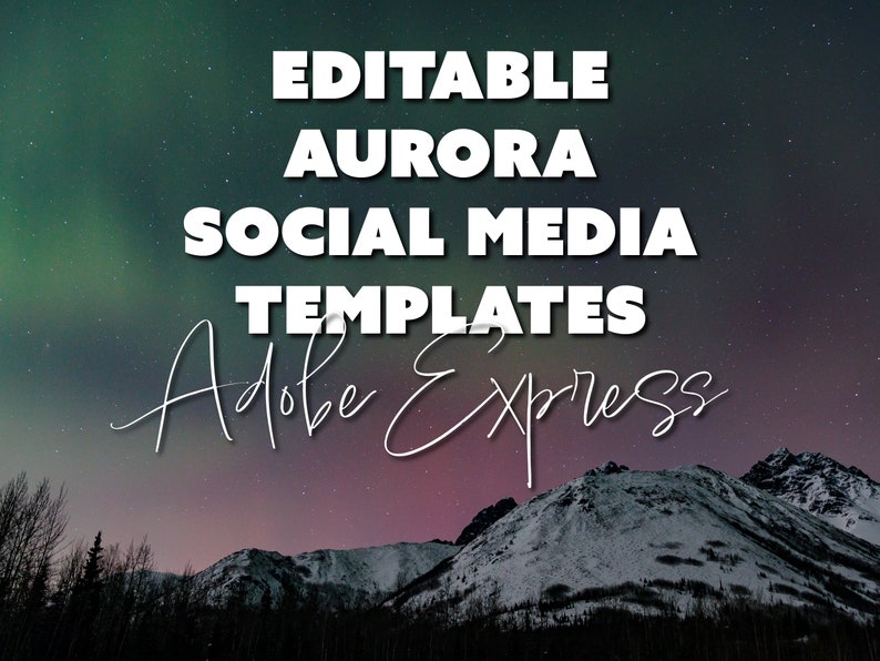 Aurora Social Media Templates for Adobe Express - Etsy