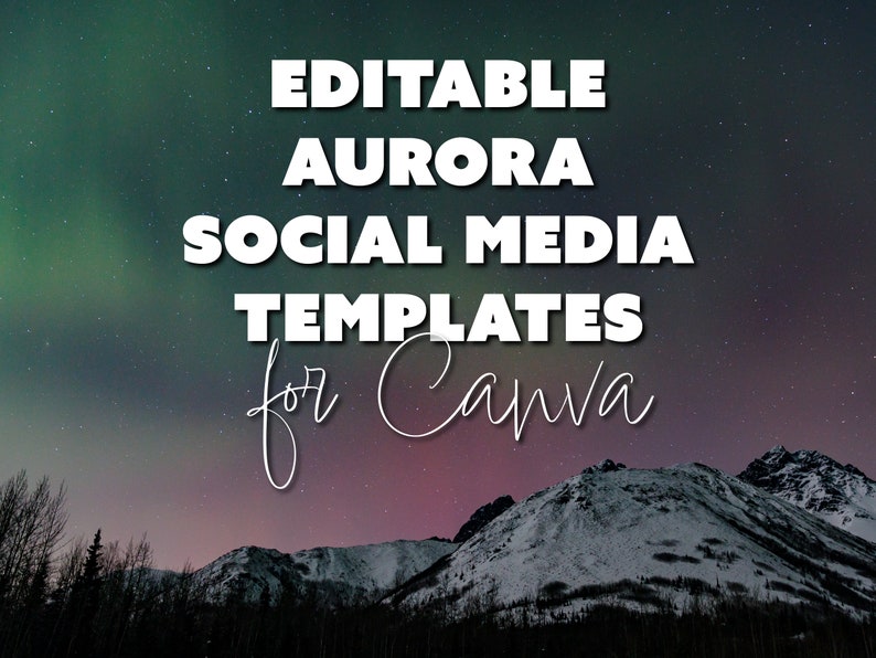 Aurora Social Media Templates for Canva - Etsy