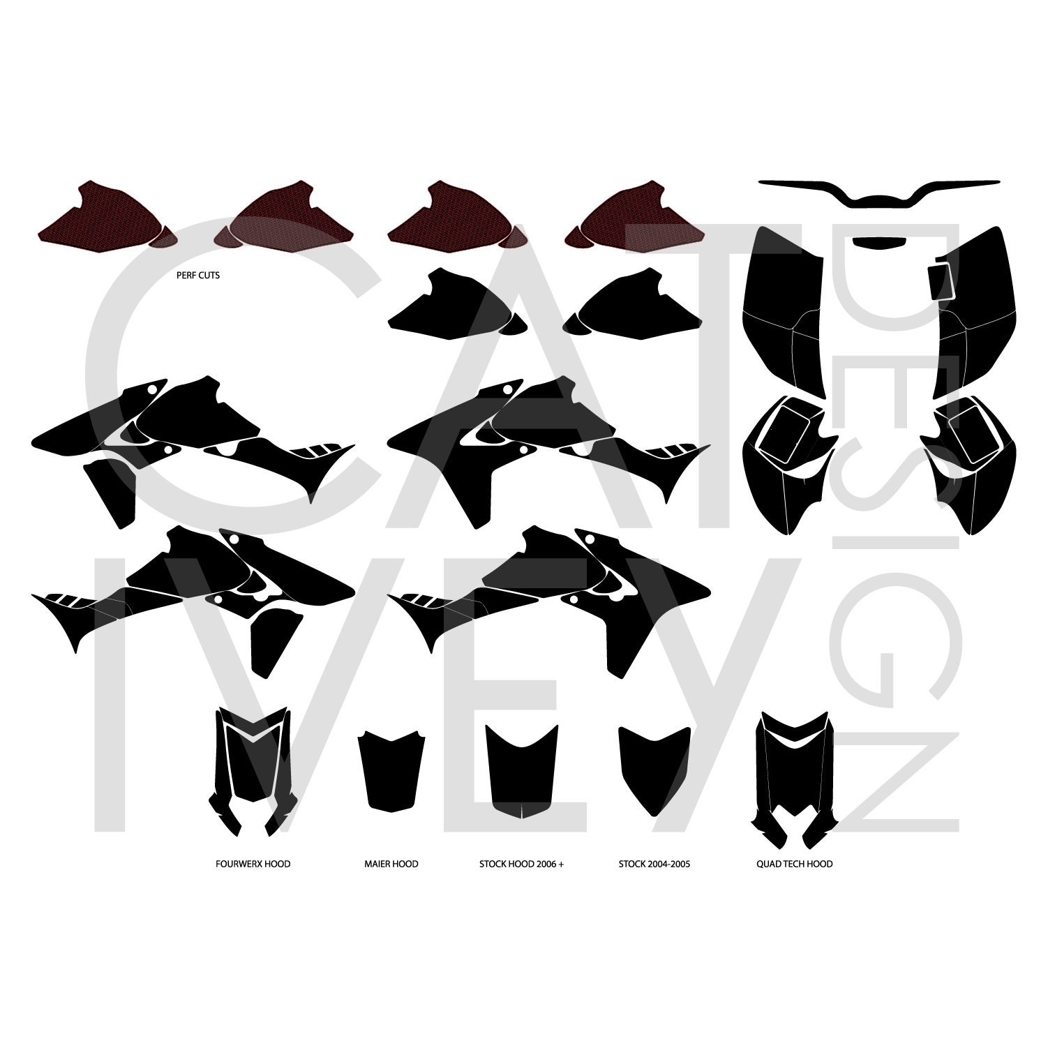 Trx450r ATV Racing Template - Etsy