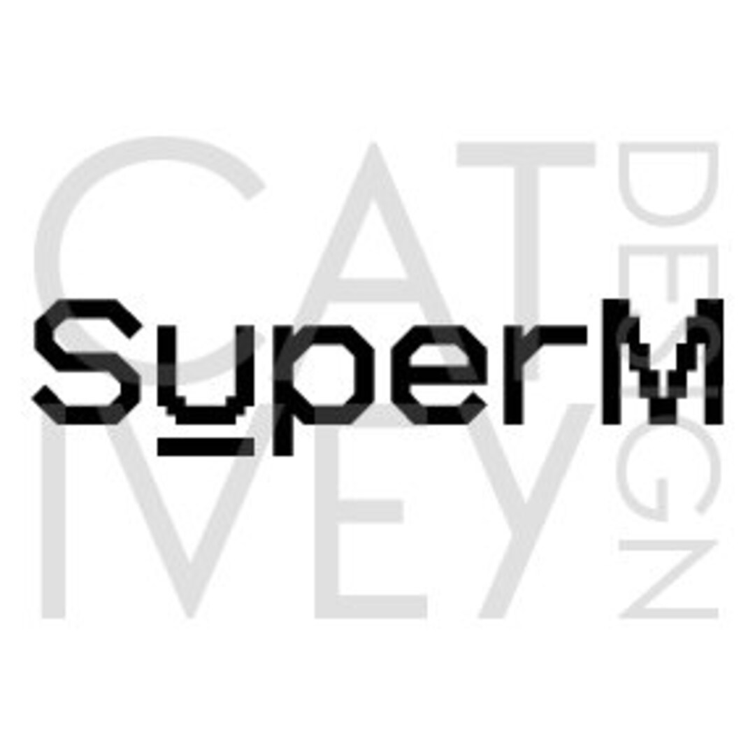 Kpop Super M SVG Logo Cut File Template - Etsy