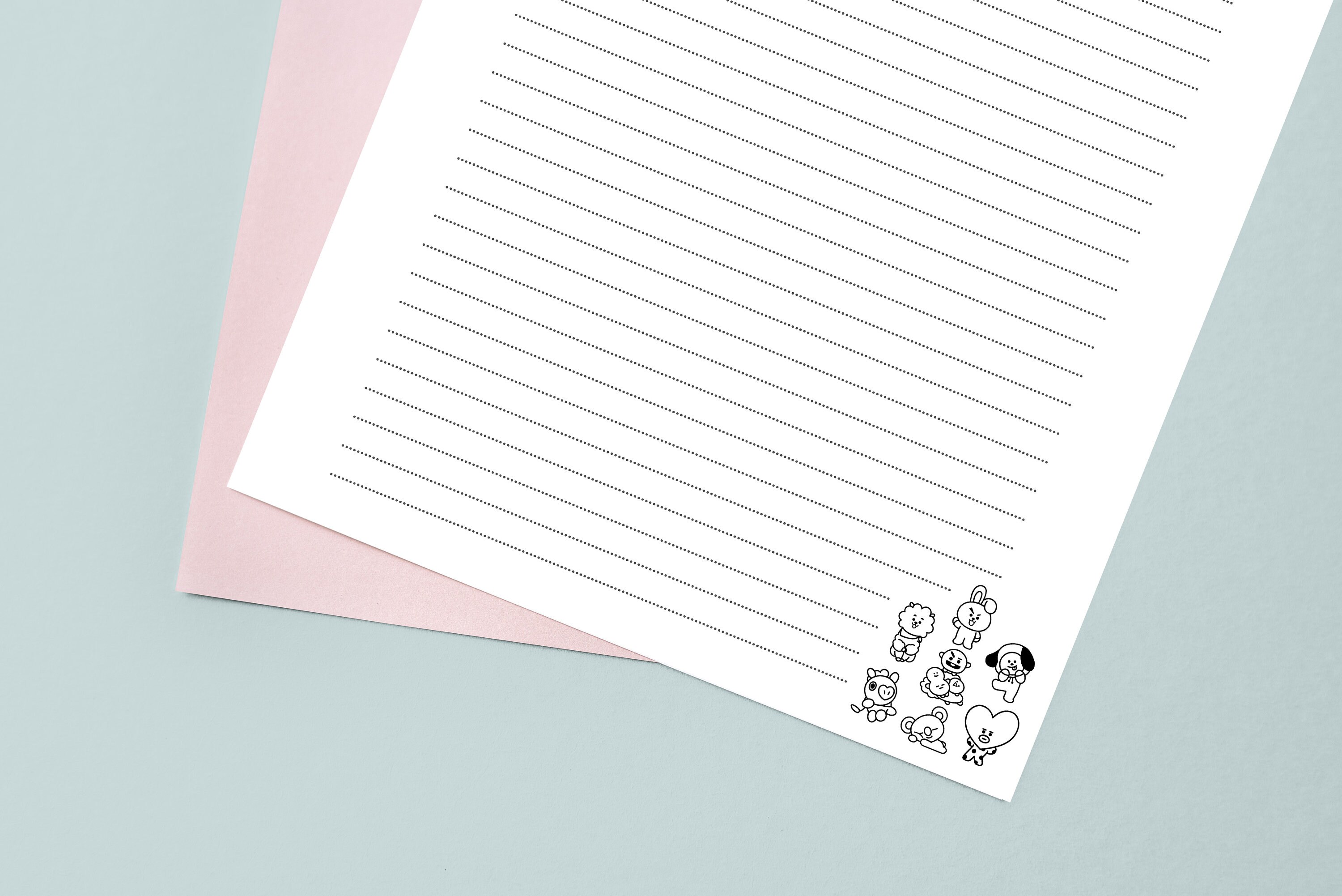 BT21 BTS Notes 8.5 X 11 Paper Letter Size Digital - Etsy