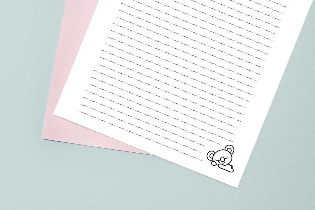 BT21 BTS Notes 8.5 X 11 Paper Letter Size Digital Download PDF - Etsy