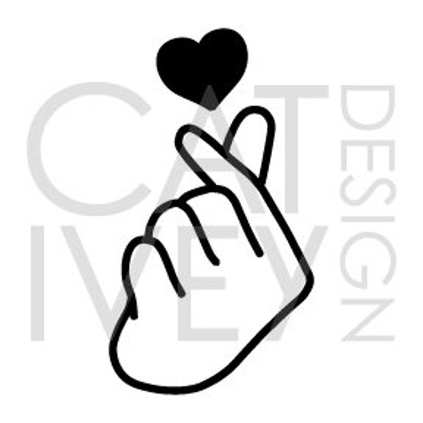 Bts Hand Heart Svg - Etsy