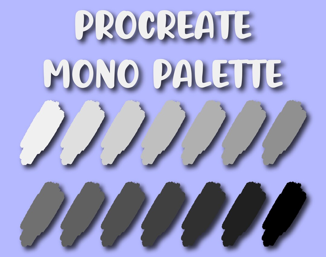 Procreate Mono Color Palette - Etsy