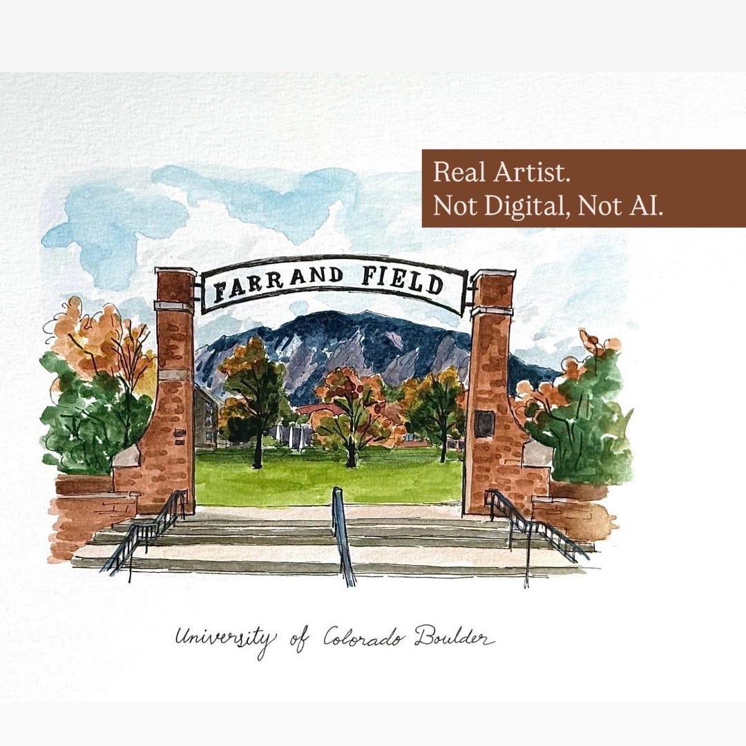 REAL PAINTING College Graduation Painting in Watercolor (custom ...
