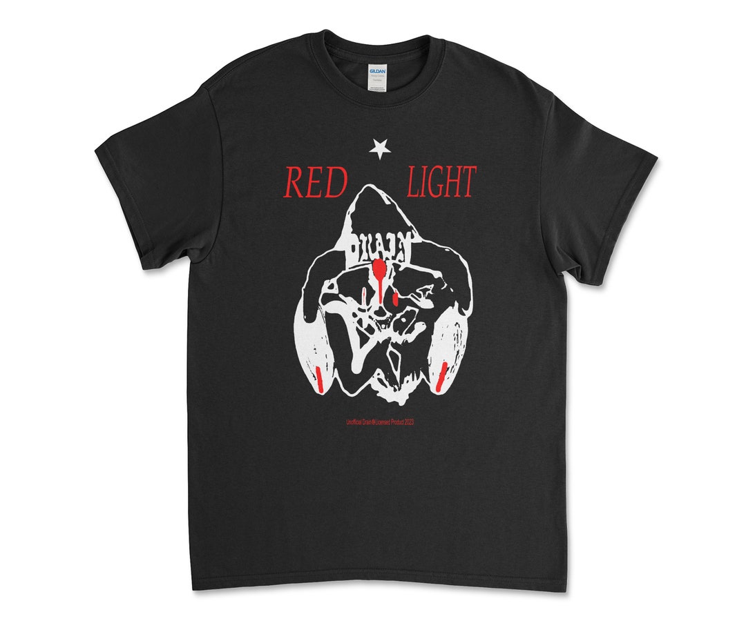 Bladee Red Light Black Tee - Etsy