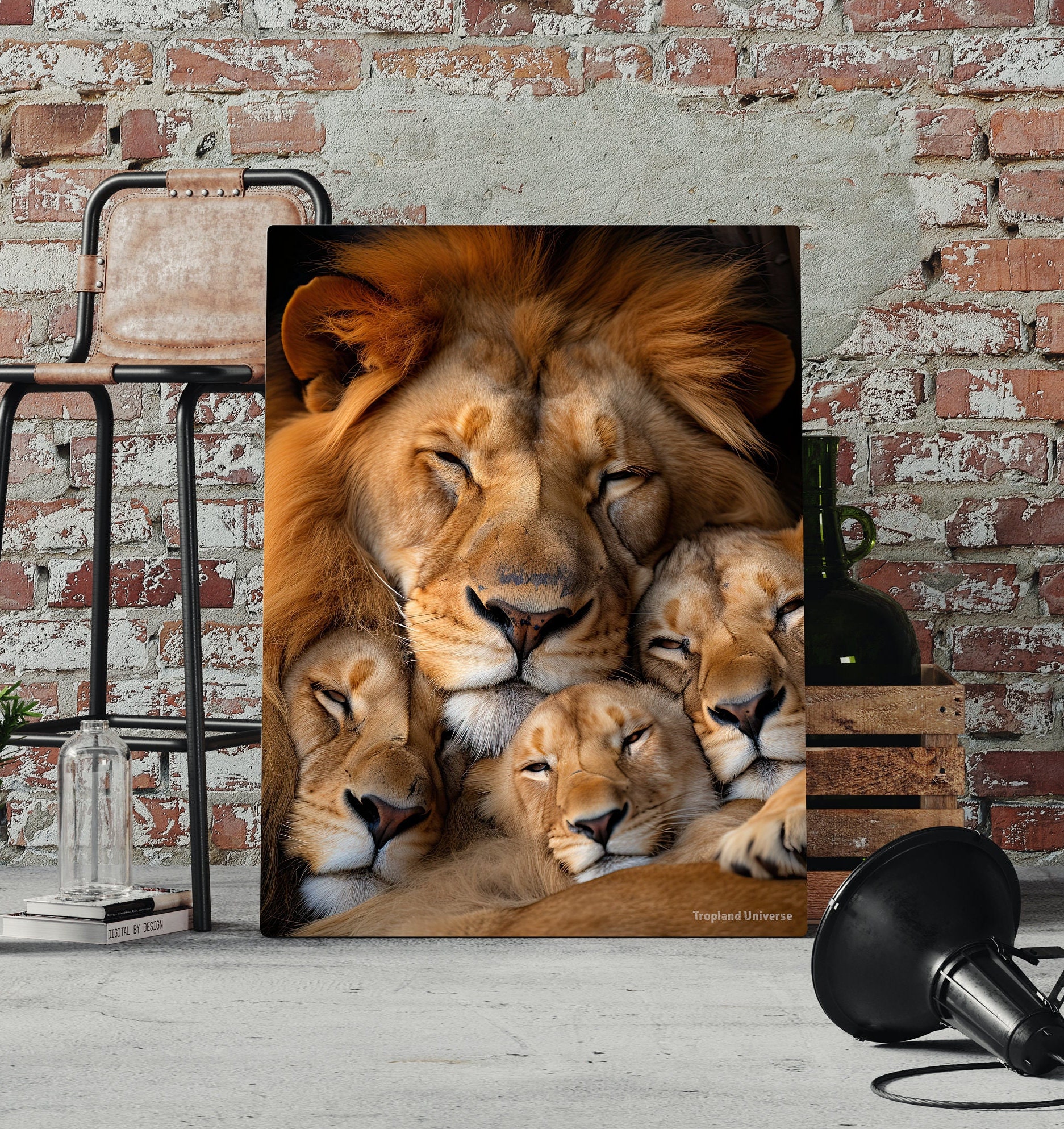 Lion Family: Museum-grade Poster | Living Room | Wall Decor Art | Lion ...