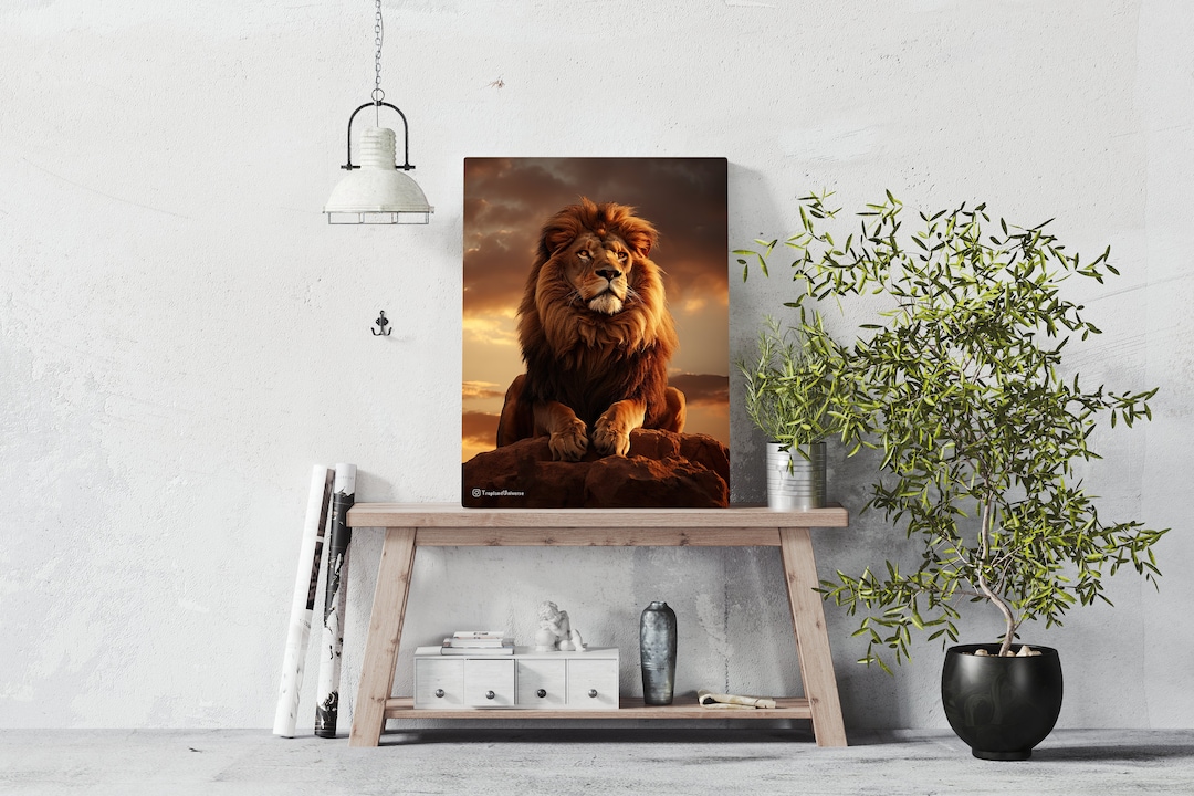 Lion Kingdom Prinable Lion Poster | King Poster| Lion | Art | Digital ...