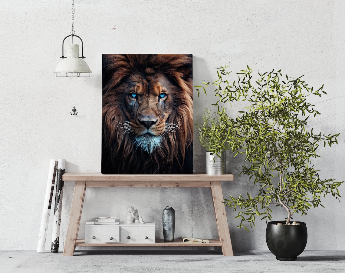The Soul of a Lion: Museum-grade Poster Lion Posters Lion Art Lion ...