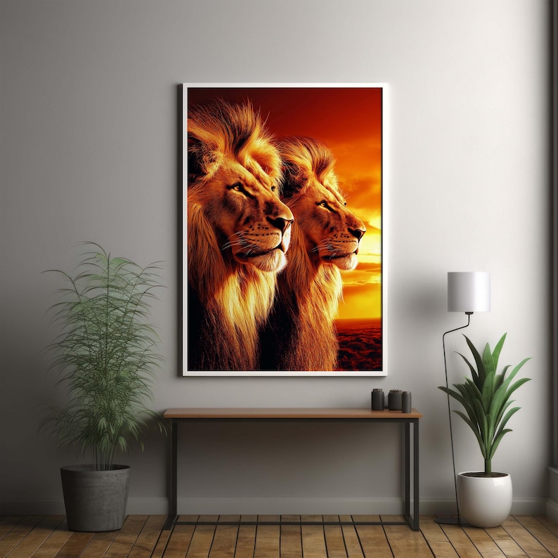 Lion Pride Art Print | Family Love, Wildlife Decor (digital Download ...