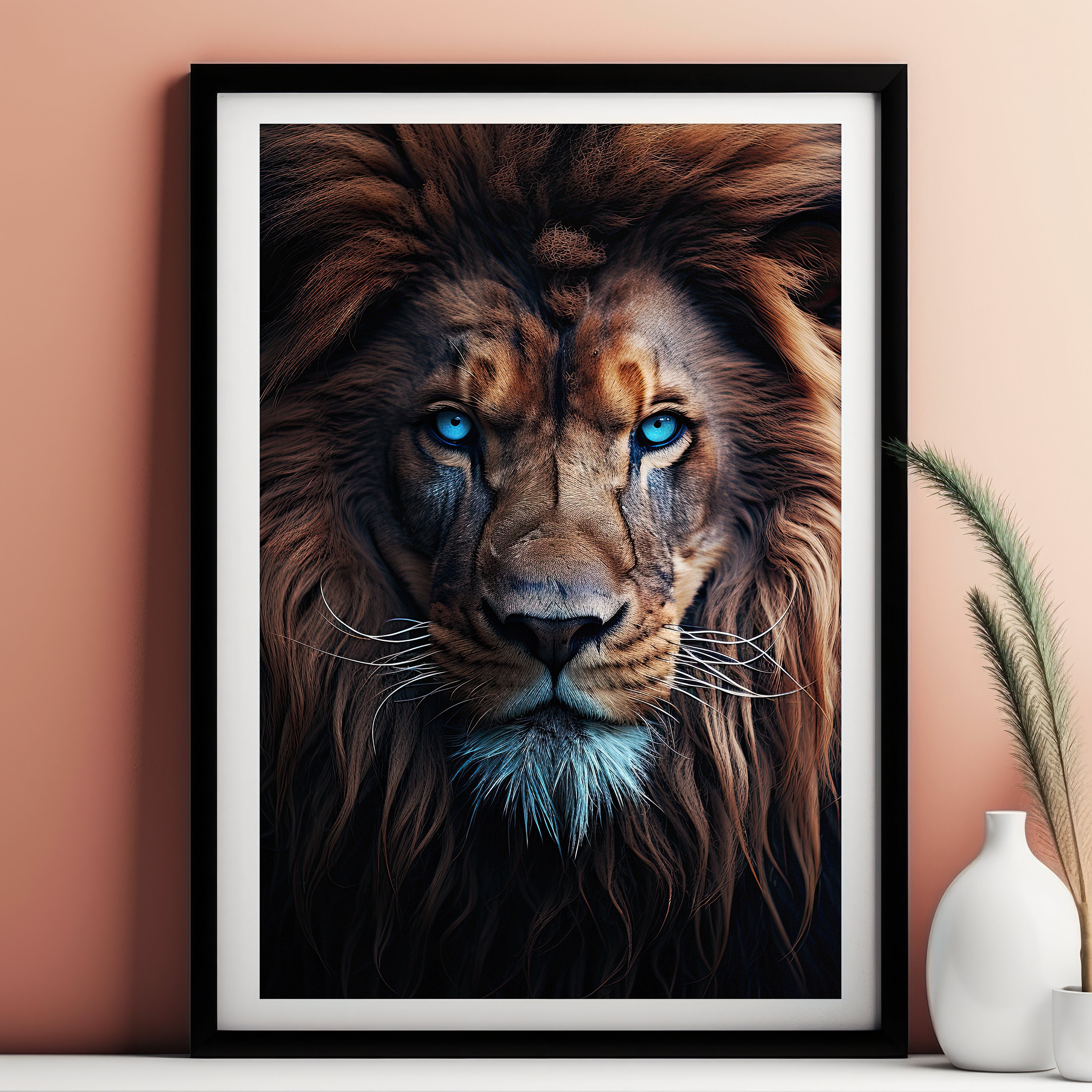 The Soul of a Lion: Museum-grade Poster Lion Posters Lion Art Lion ...
