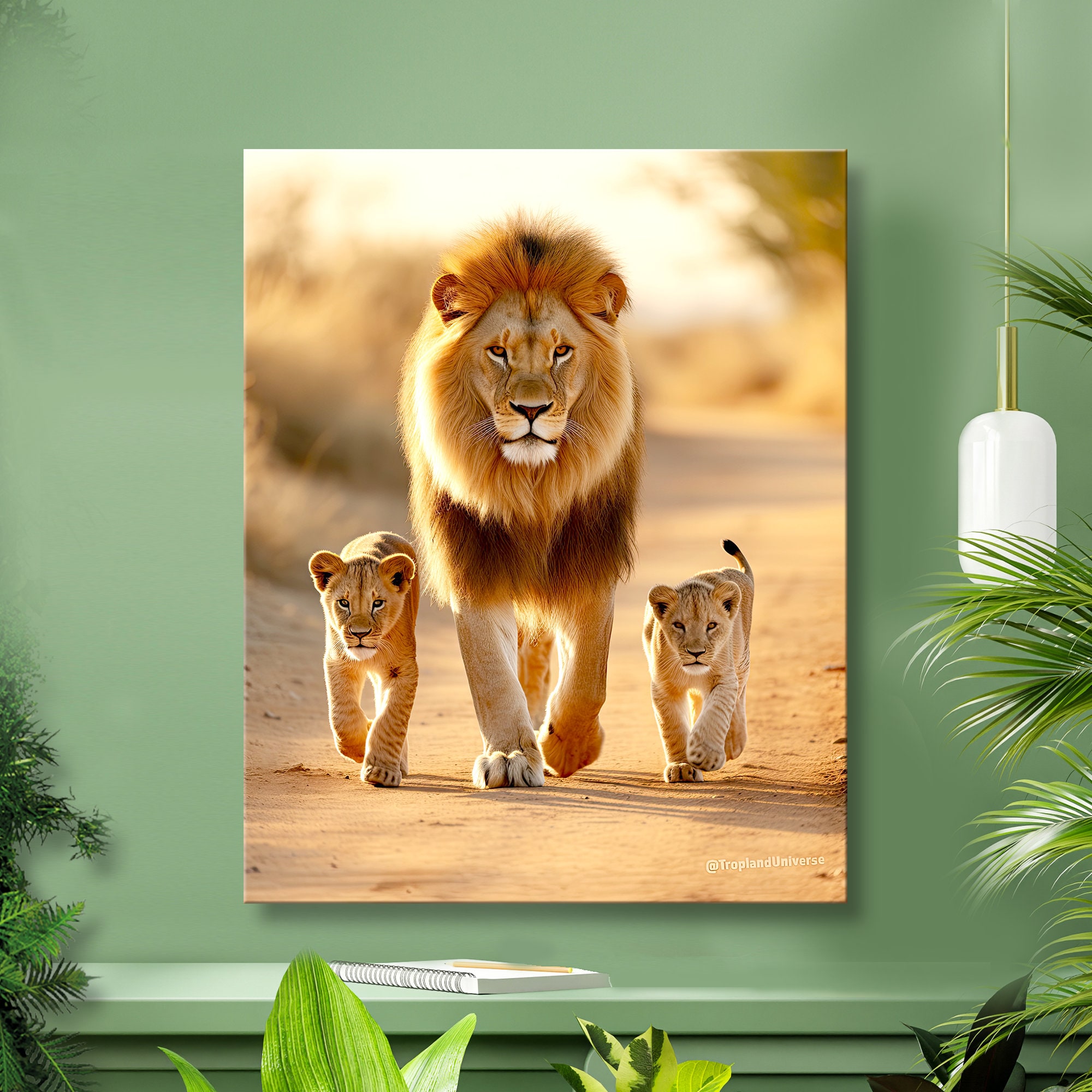 The Lion Family: Museum-grade Poster | Living Room Wall Decor Art ...