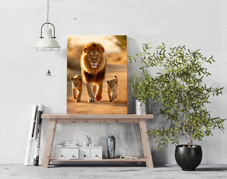 The Lion Family: Museum-grade Poster Living Room Wall Decor Art Wall ...
