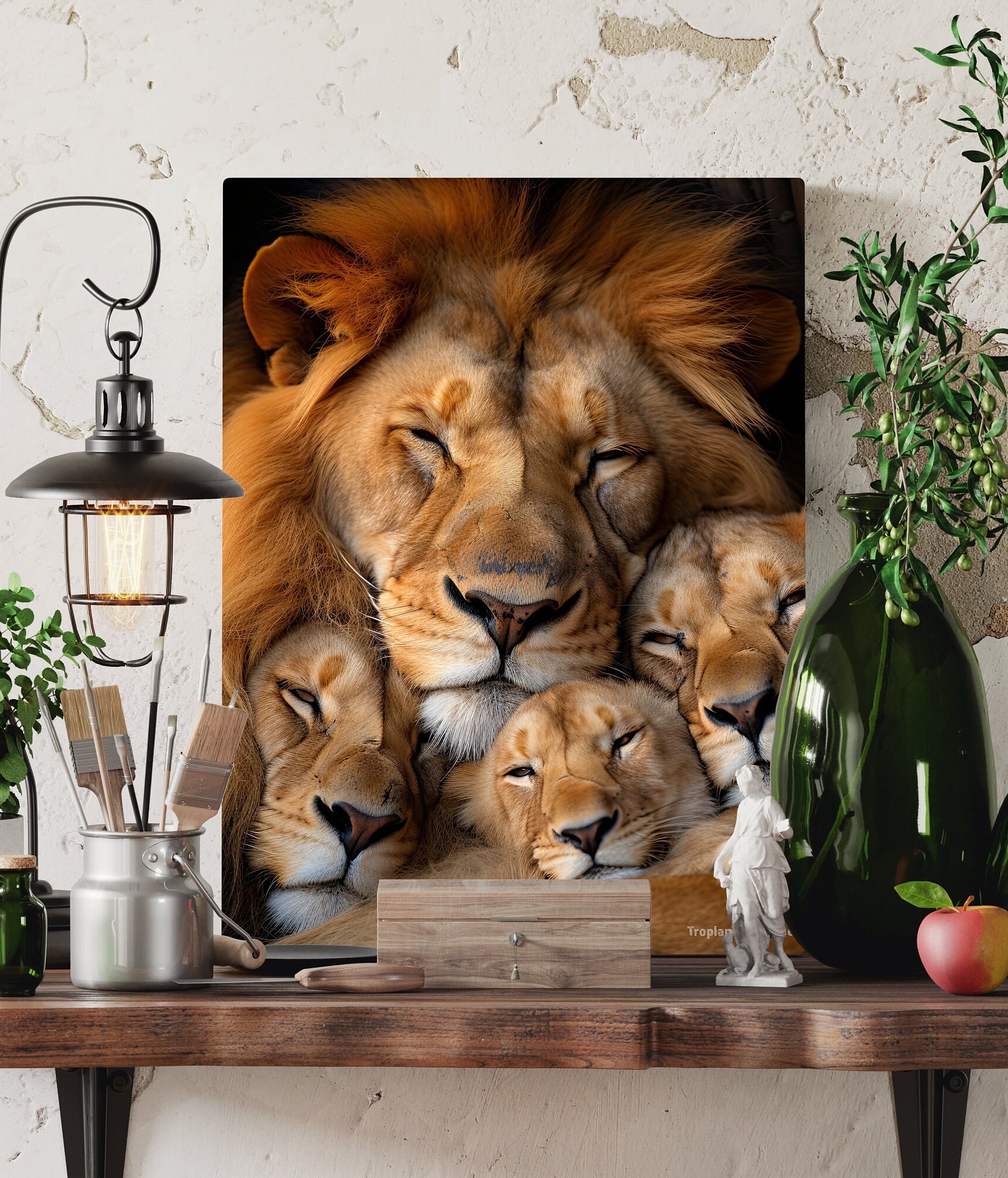 Lion Family High Resolution Printable Art Lion Poster Wildlife Art King ...