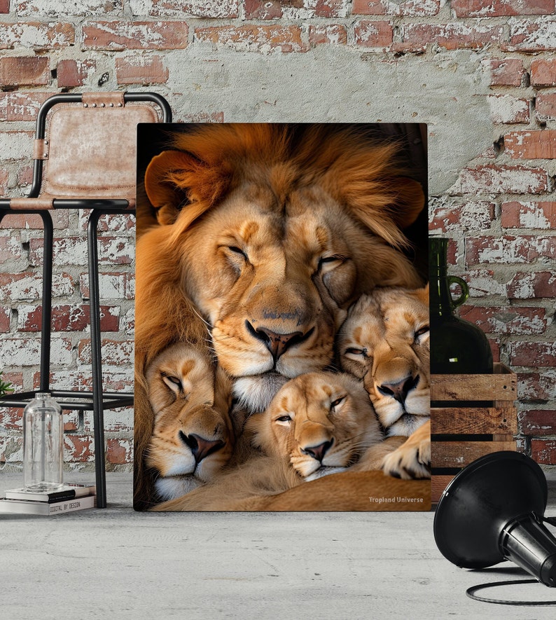 Lion Family High Resolution Printable Art Lion Poster Wildlife Art King ...