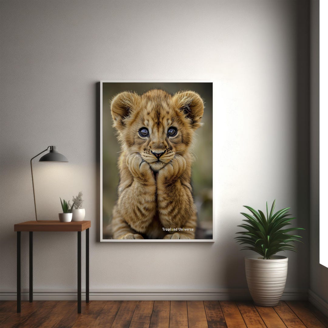 Future King - Adorable Lion Cub Art Print | Instant Digital Download ...