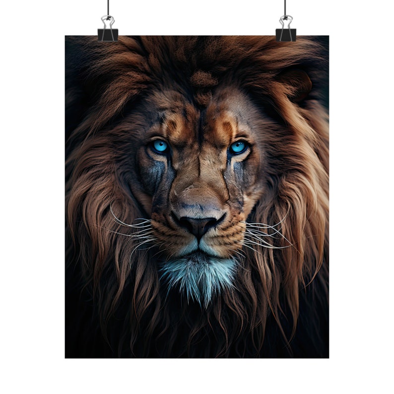 The Soul of a Lion: Museum-grade Poster Lion Posters Lion Art Lion ...
