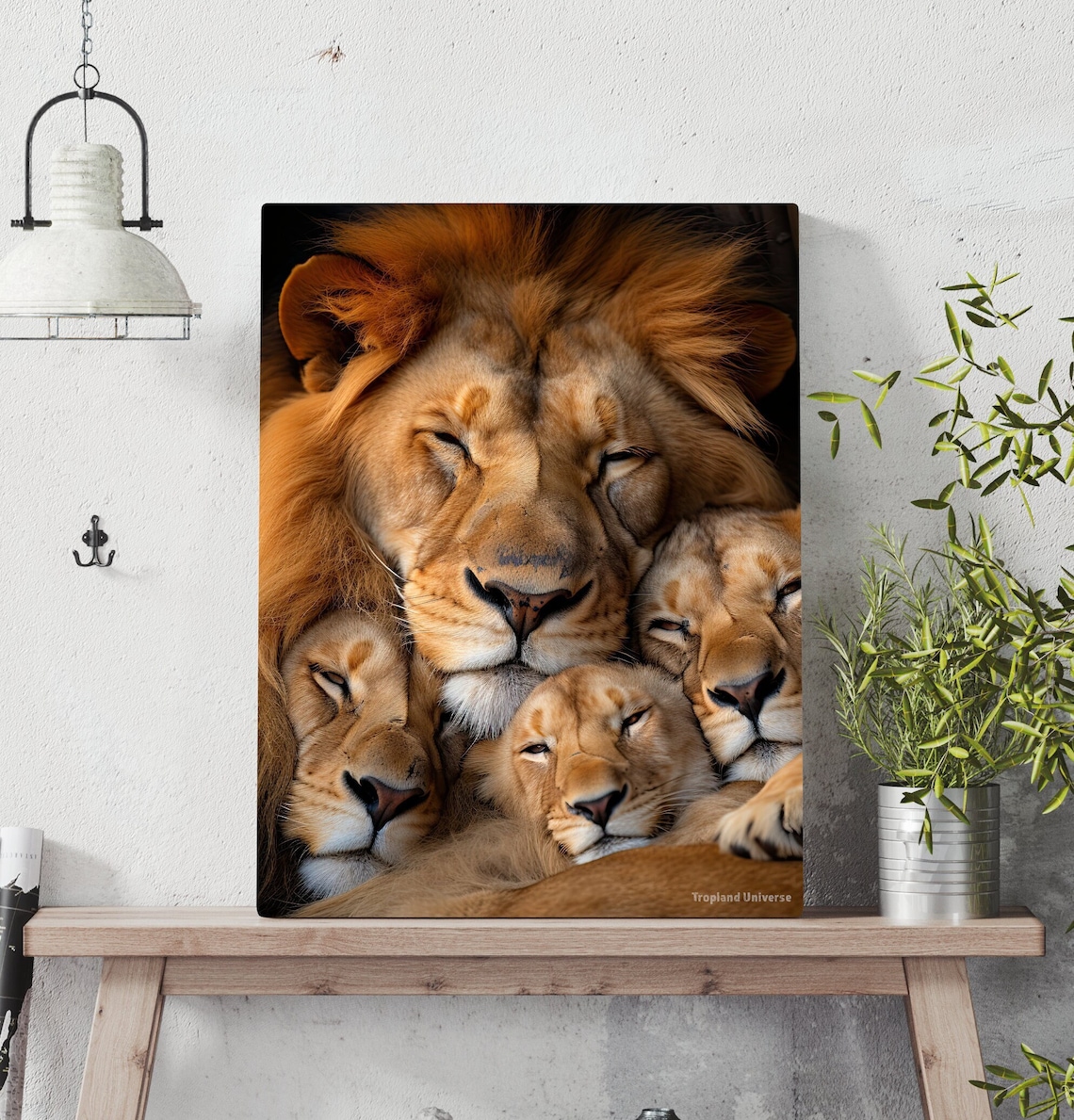 Lion Family High Resolution Printable Art Lion Poster Wildlife Art King ...