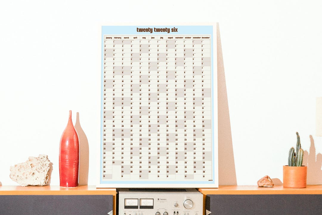 2026 Wall Planner | A1 Size | Yearly Calendar | Chocolate - Etsy