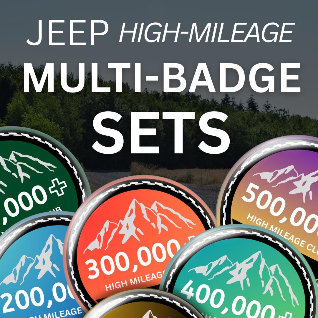 Jeep High Mileage Multi-badge Sets - Etsy