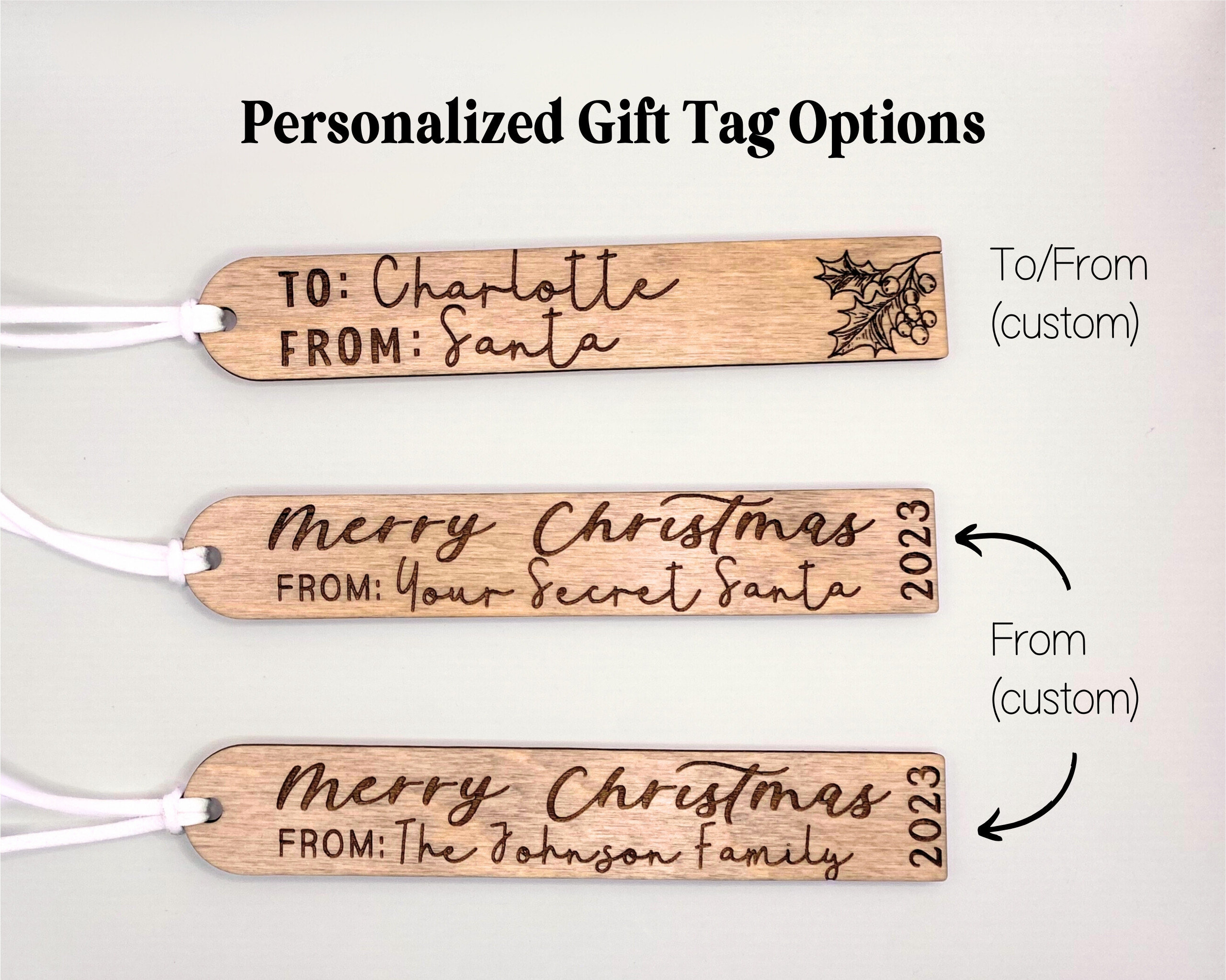 Boho Christmas Gift Tags Personalized Unique Custom Labels - Etsy
