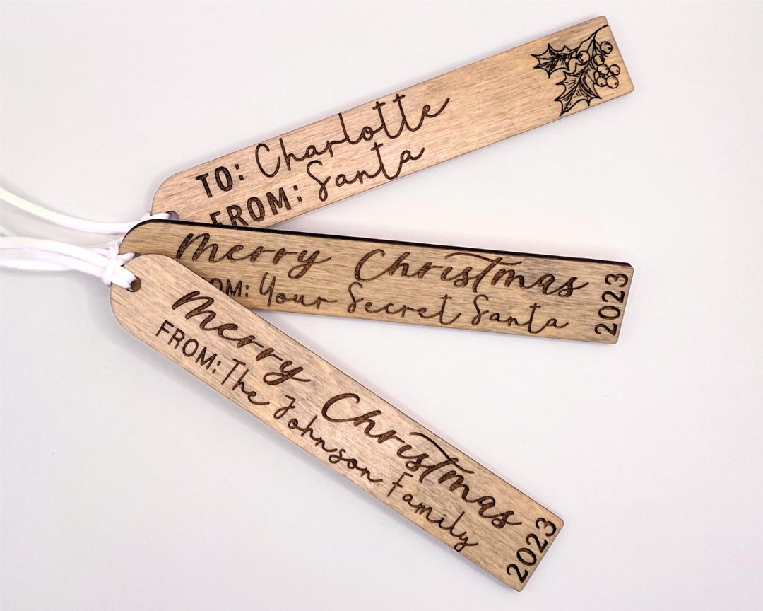 Boho Christmas Gift Tags Personalized, Unique Custom Labels for ...