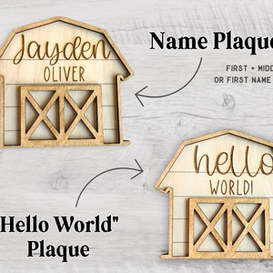 Baby Monthly Milestone Markers With Farm Animal Theme, Unique Wooden ...