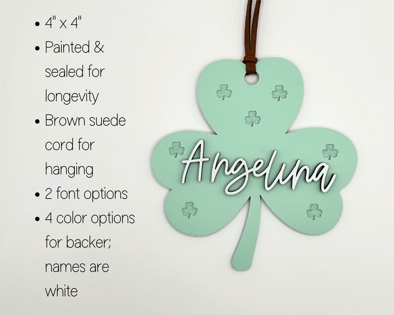 Personalized St Patrick Day Tags, Custom Shamrock Name Tags for St ...
