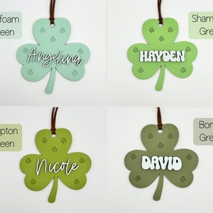 Personalized St Patrick Day Tags, Custom Shamrock Name Tags for St ...