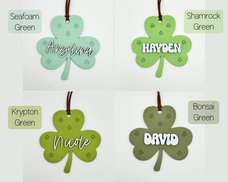 Personalized St Patrick Day Tags, Custom Shamrock Name Tags for St ...