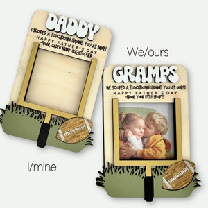 Personalized Photo Frame Magnet for Fathers Day, Football Picture ...