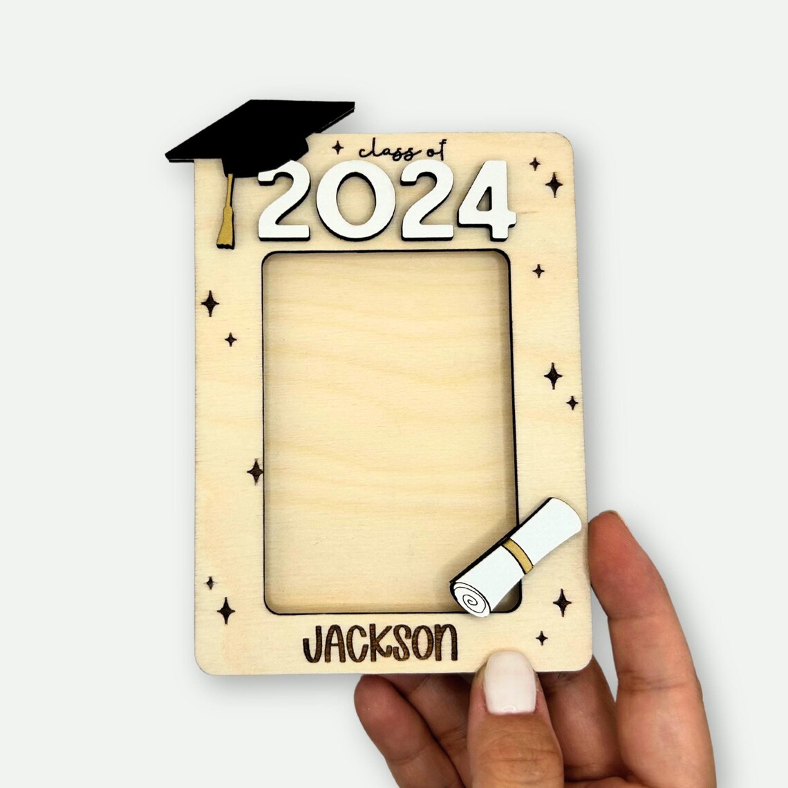 Personalized Graduation Photo Frame Magnet, Grad Picture Frame Magnets ...