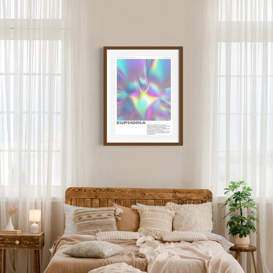Euphoria Aura Poster, Retro Gradient Print, Aura Gradient, Daily ...