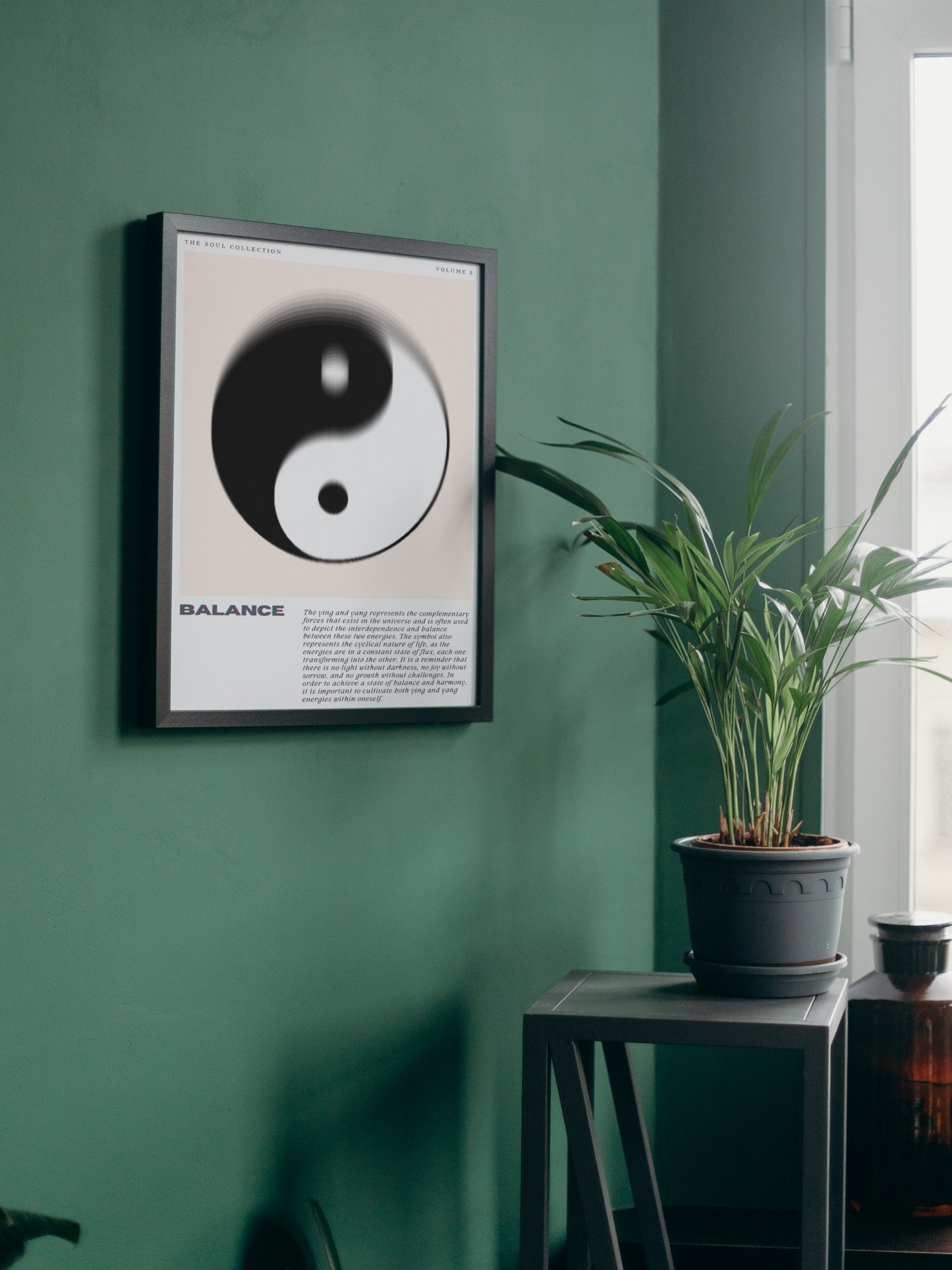 Ying Yang Poster, Balance Aura Poster, Affirmation Spiritual Zen Energy ...