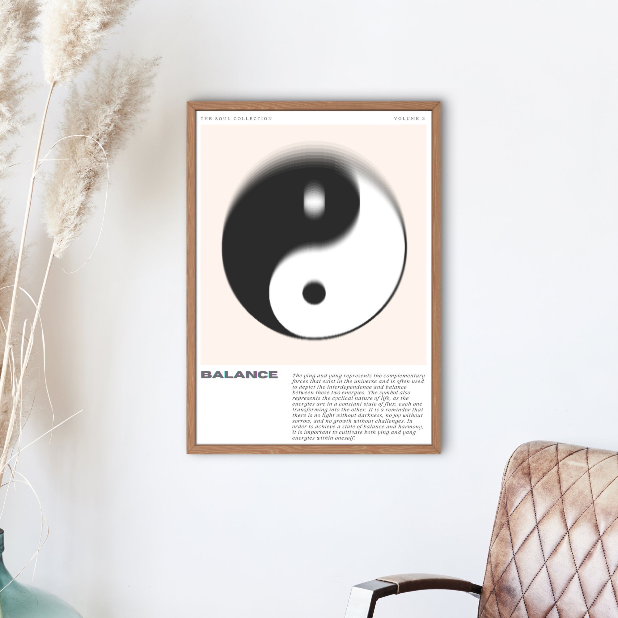 Ying Yang Poster, Balance Aura Poster, Affirmation Spiritual Zen Energy ...