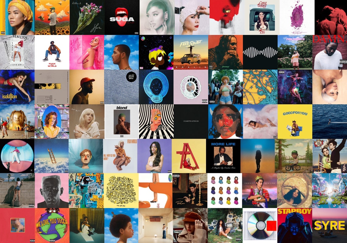 70 Pcs Music Album Photo Collage Kit | Room Decor | Wall Art Prints ...