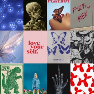 100 Pcs Gen Z Inspired Aesthetic Photo Collage Kit | Room Decor | Wall ...