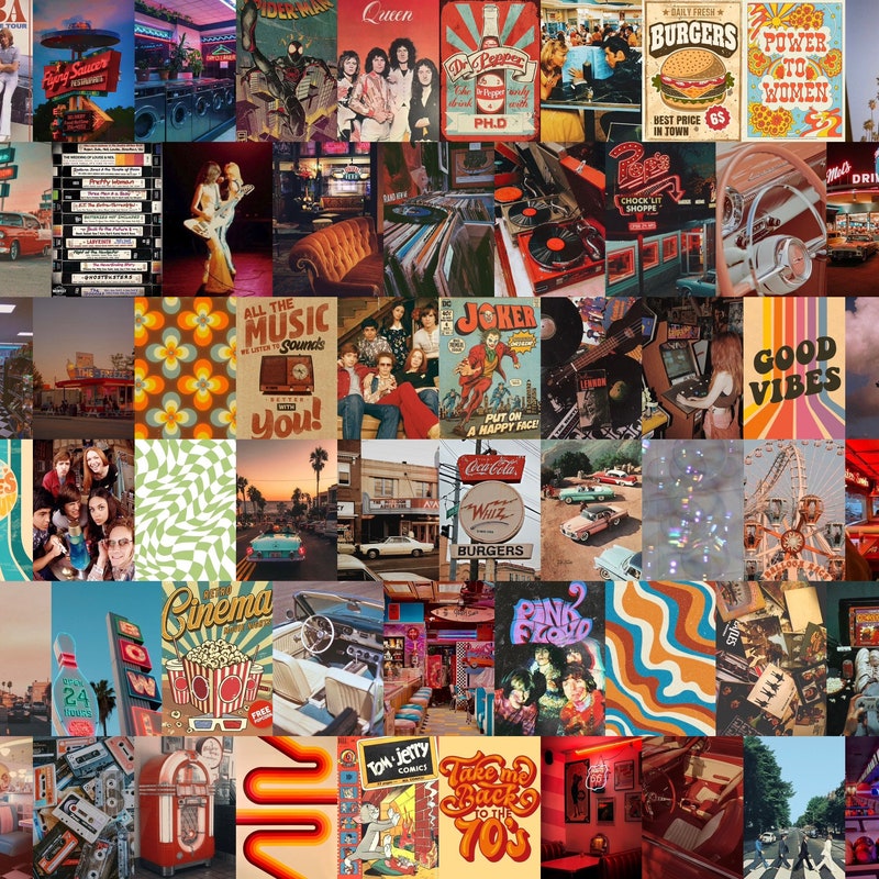 Retro Collage Art - Etsy