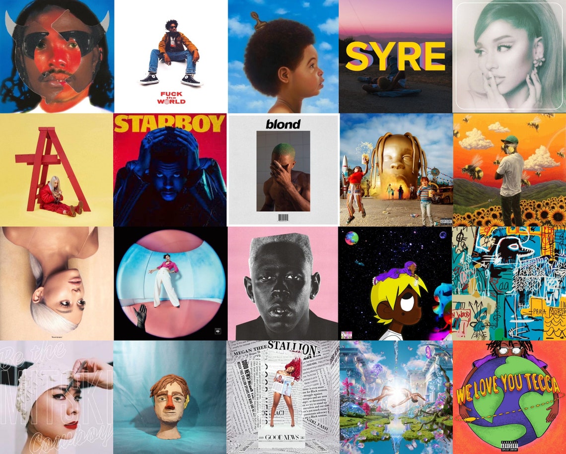 70 Pcs Music Album Photo Collage Kit | Room Decor | Wall Art Prints ...