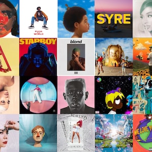 70 Pcs Music Album Photo Collage Kit | Room Decor | Wall Art Prints ...