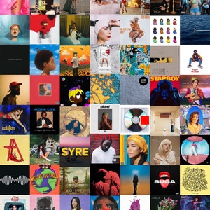 70 Pcs Music Album Photo Collage Kit | Room Decor | Wall Art Prints ...