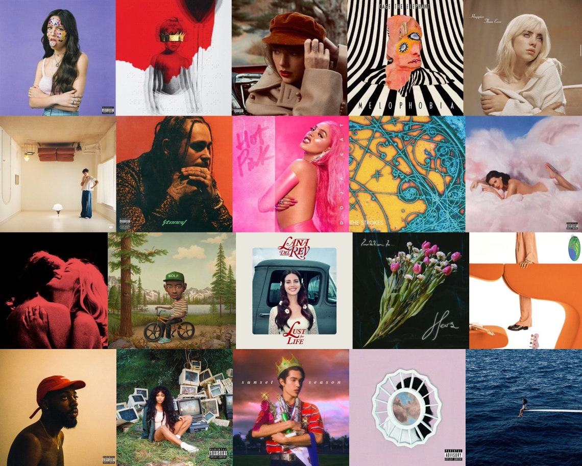 70 Pcs Music Album Photo Collage Kit | Room Decor | Wall Art Prints ...