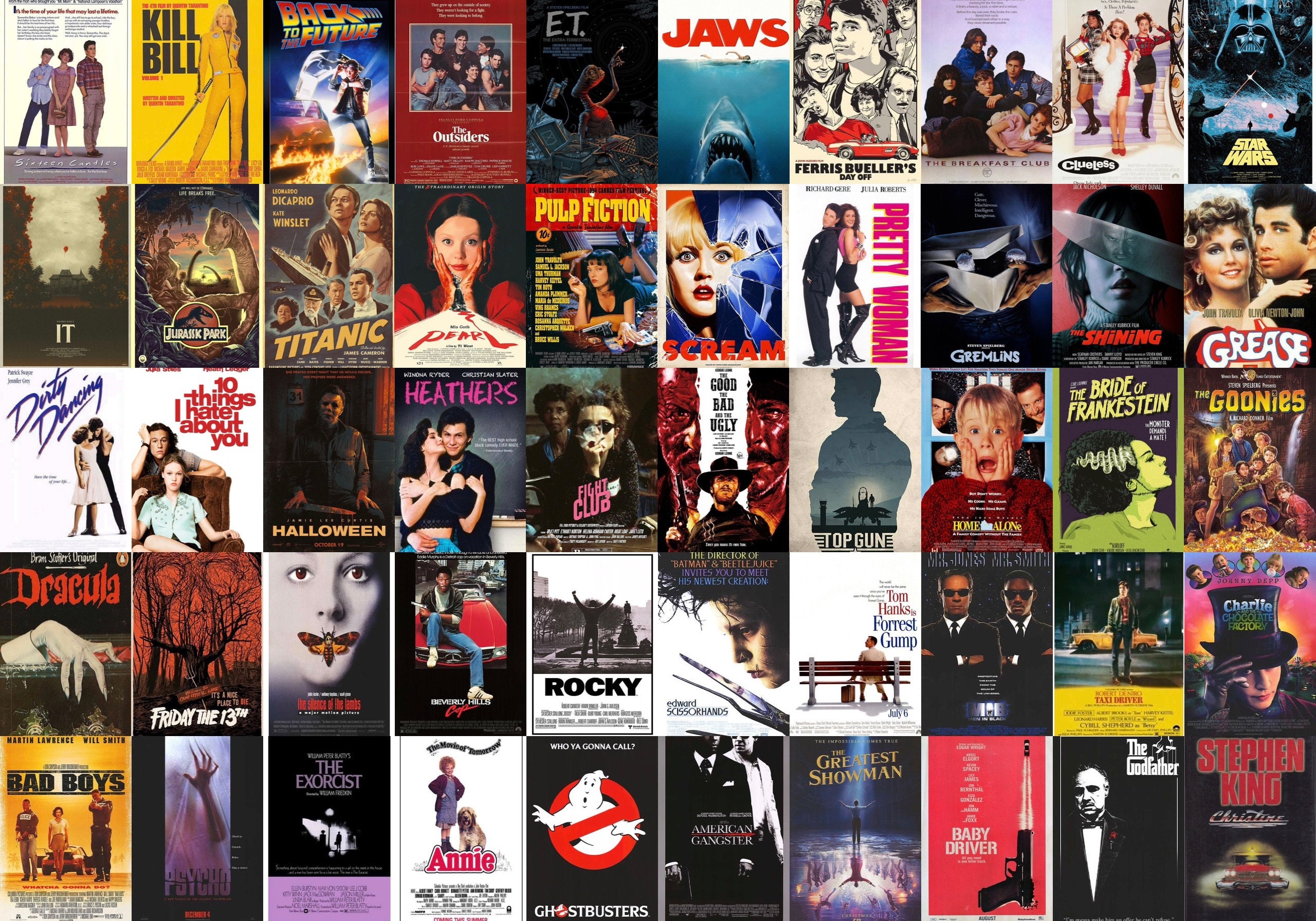 50 Pcs Movie Vintage Poster Aesthetic Photo Collage Kit | Room Decor ...