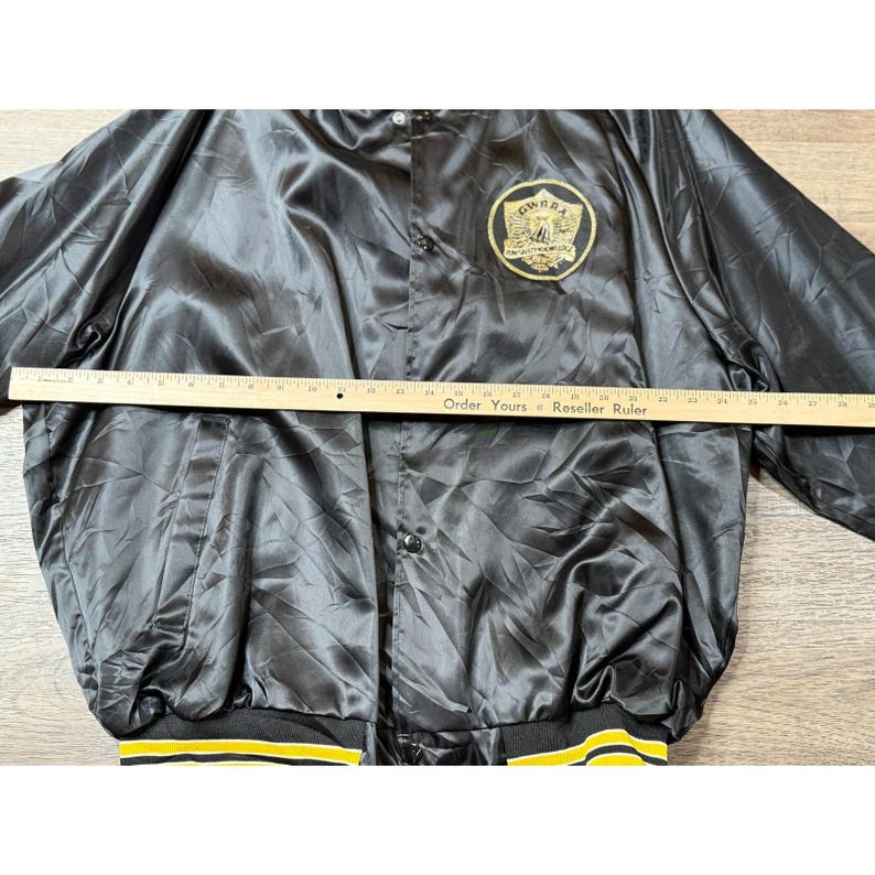 Vintage ASW Satin Jacket GWRRA Gold Wing Biker Varsity Stripes XL - Etsy