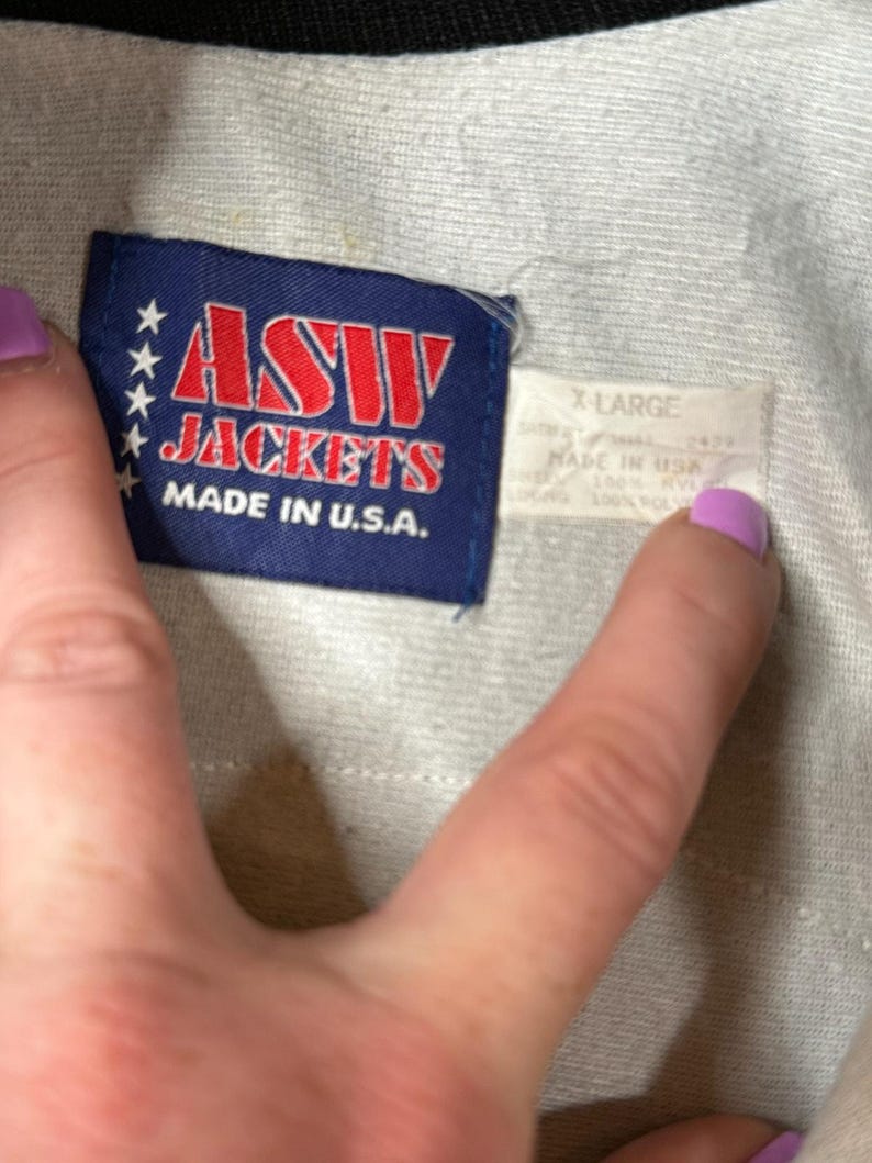 Vintage ASW Satin Jacket GWRRA Gold Wing Biker Varsity Stripes XL - Etsy