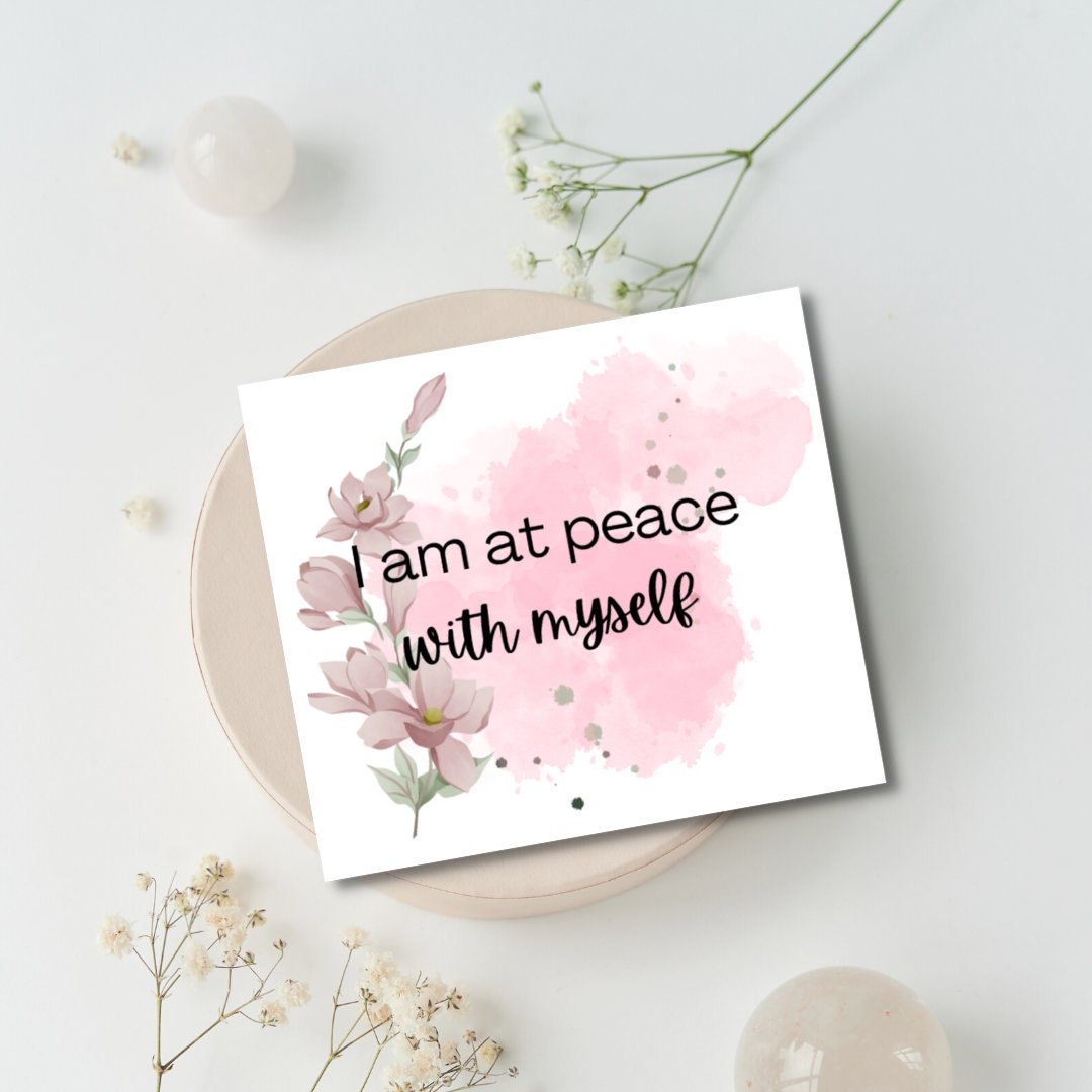 Anxiety Self-care Printable Affirmation Cards | Set of 12 Personalised ...